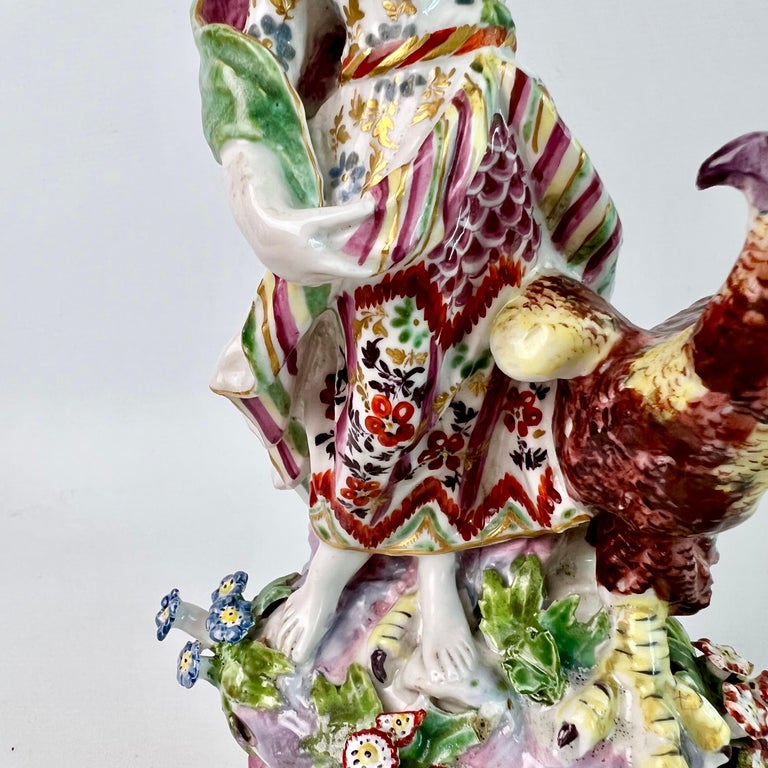 Bow Porcelain Figure of Juno with Eagle 'Jupiter', Rococo Ca 1765 For ...