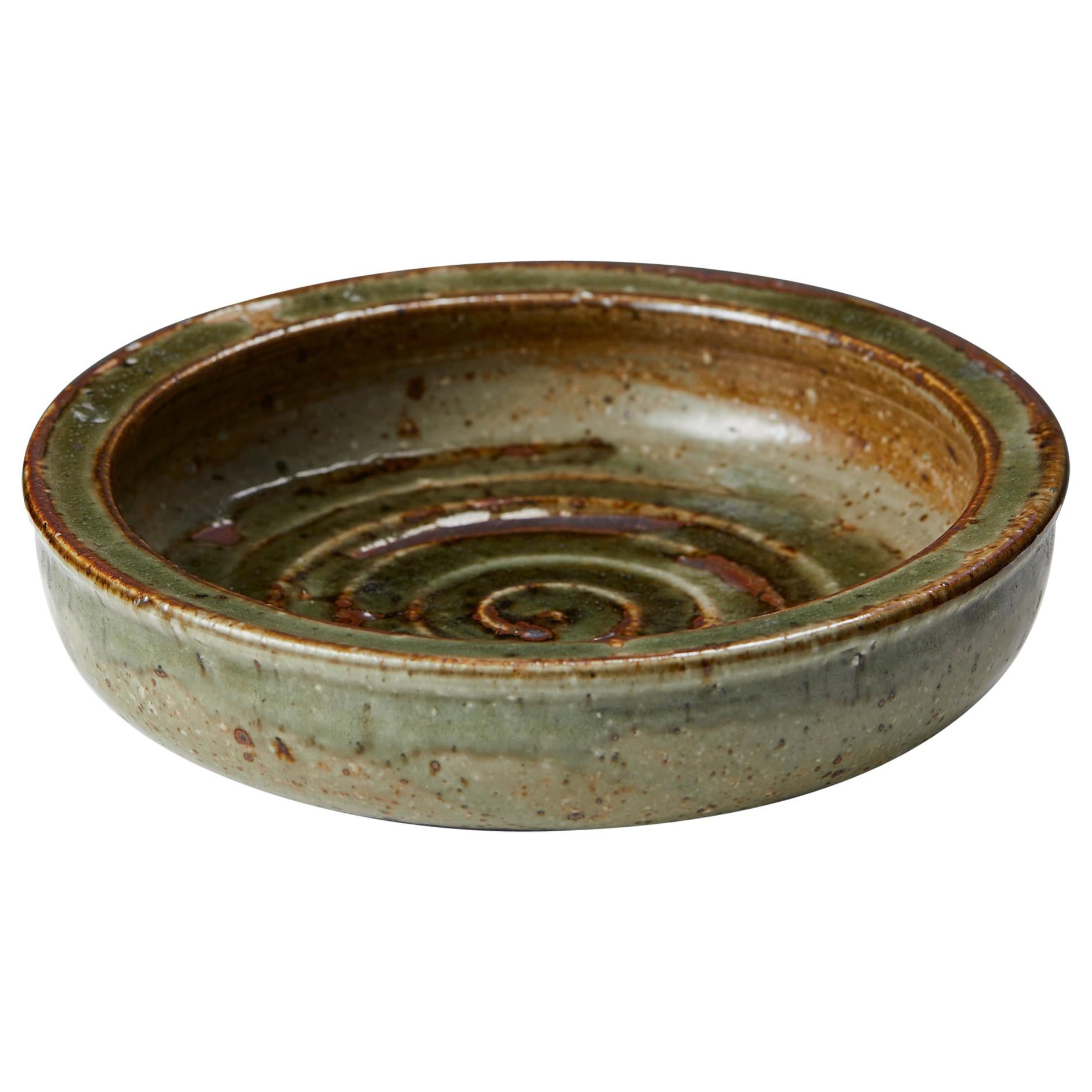 Mid-Century Birch Tree Pattern Pottery Bowl by Anderson Design of Maine ...