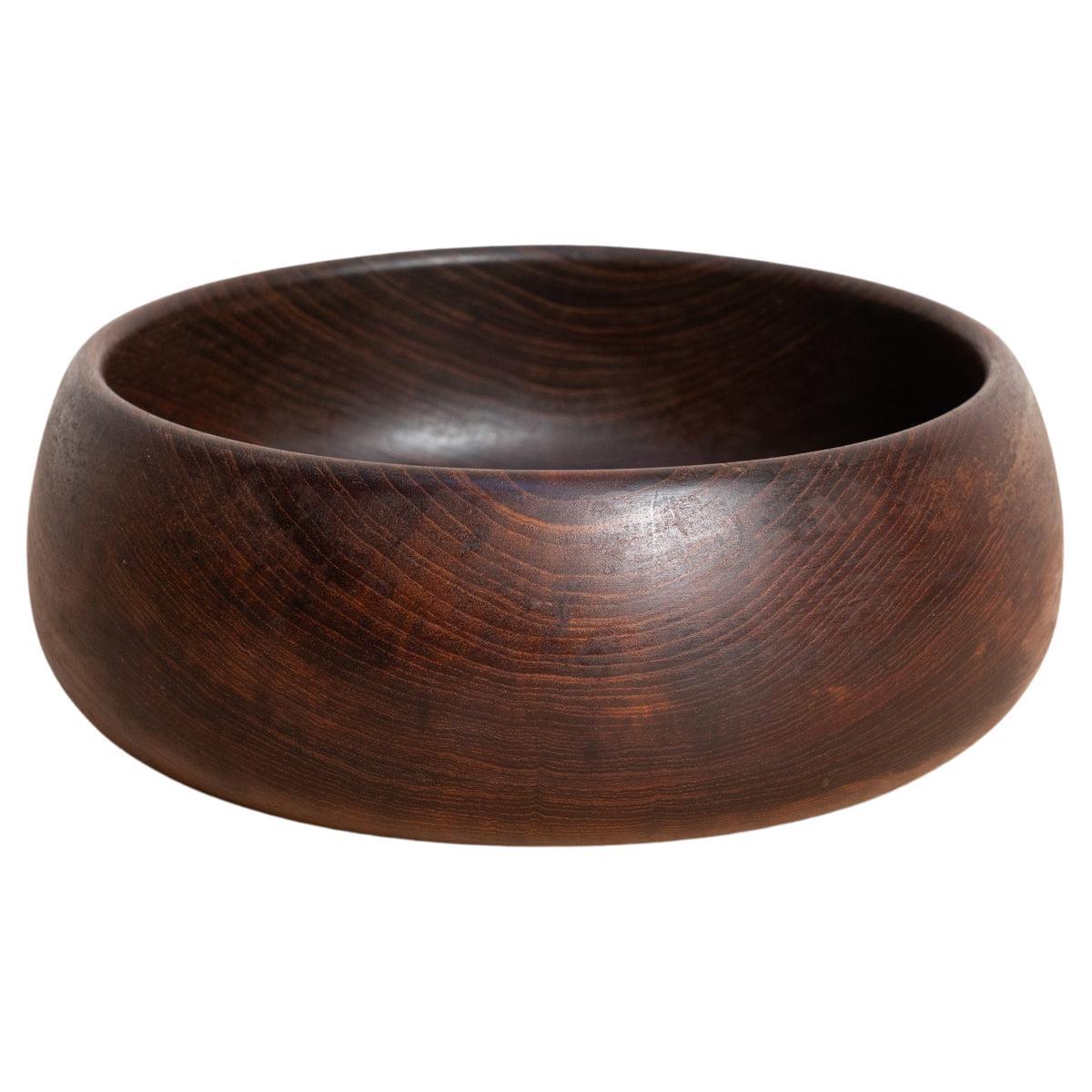 Signed Olive Wood Fine Bowl, circa 1950 For Sale at 1stDibs
