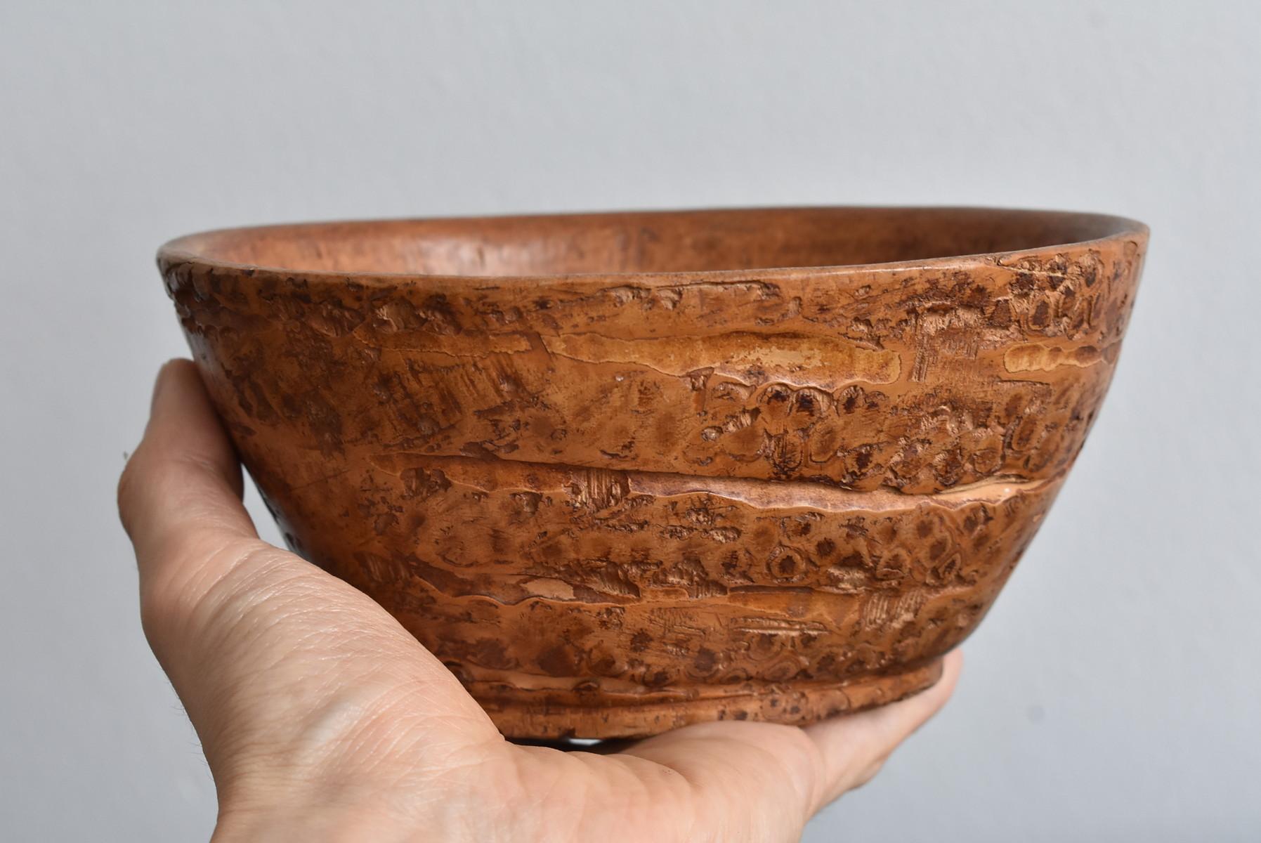 Bowl Made from Old Japanese Bamboo Roots / Showa Period / Bamboo ...