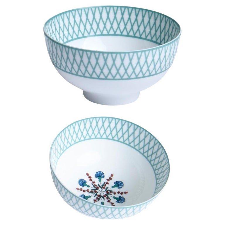 Bowl Volutes collection Maison Manoï Limoges porcelain For Sale at 1stDibs