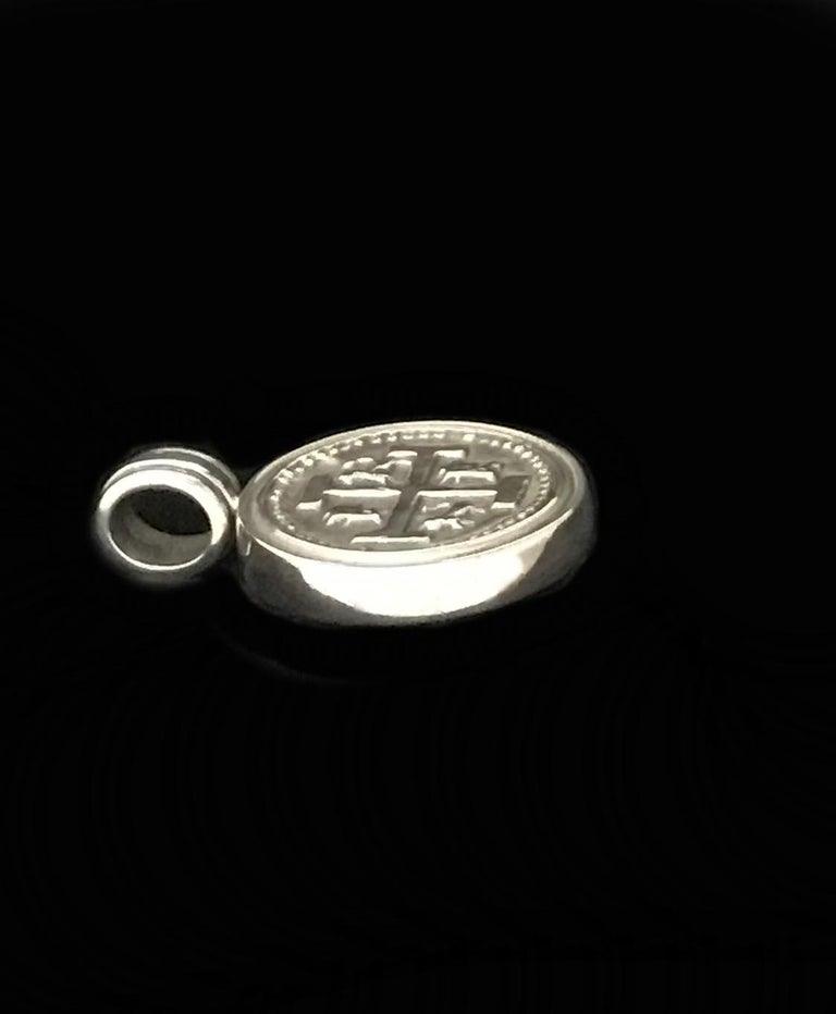Handmade Spanish Coin Medallion Pendant For Sale at 1stDibs