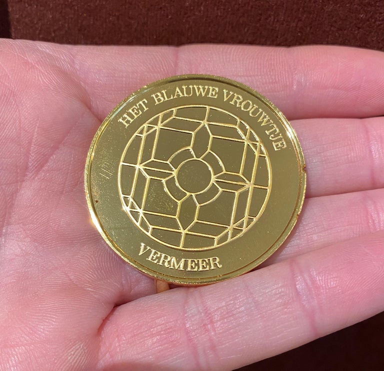 Box 24-Karat Gold-Plated 925 Silver Medal Painter Vermeer at 1stDibs