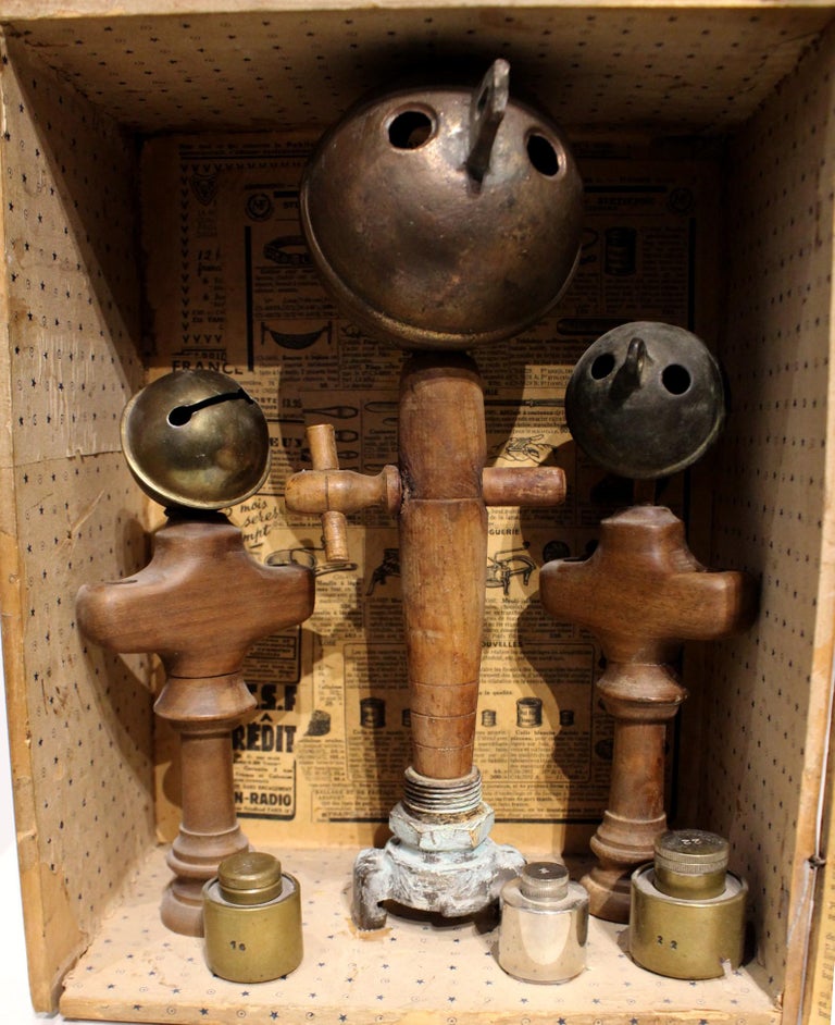 Box Assemblage Sculpture Consisting of Antique Found Objects by Jean ...