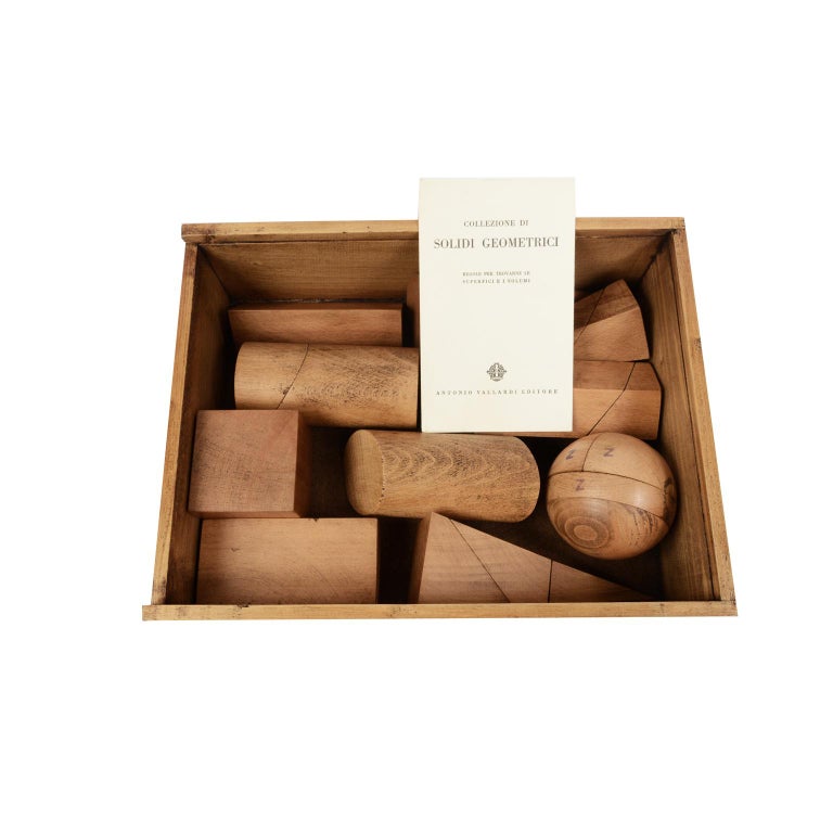 Box Containing 10 Dismountable Wooden Geometric Solids Italy Vallardi ...