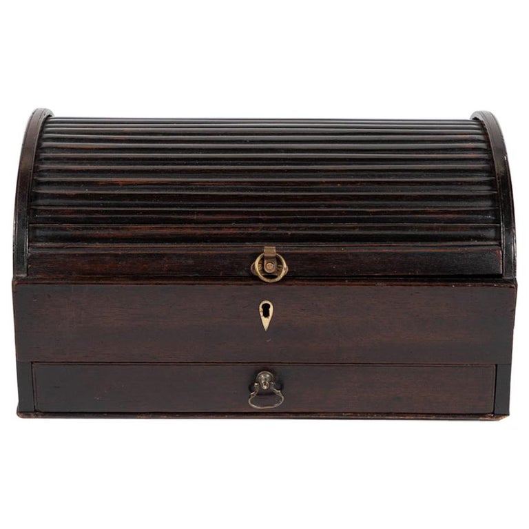 Late 19th Century English Tambour Top Writing Box at 1stDibs