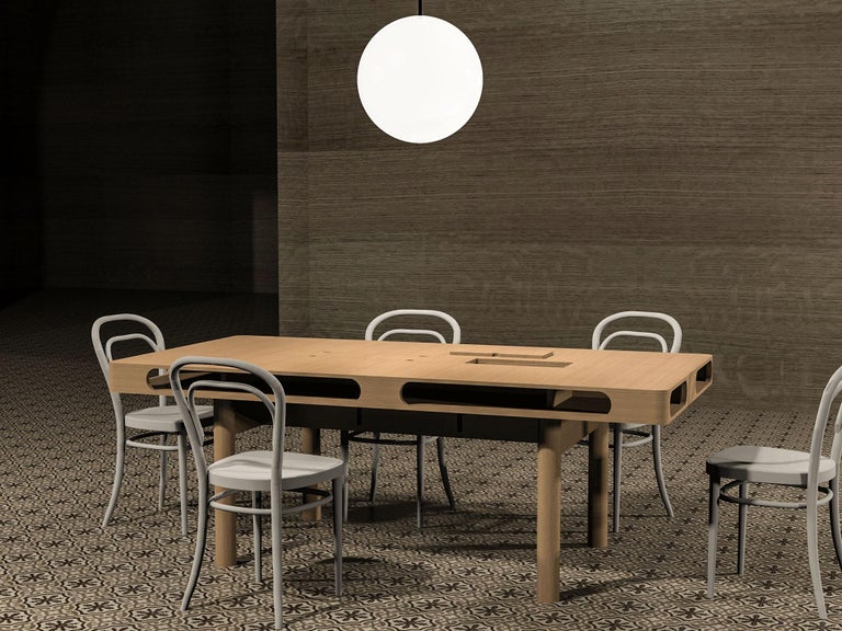 Box Table in White Oak for Dining or Conference For Sale at 1stDibs