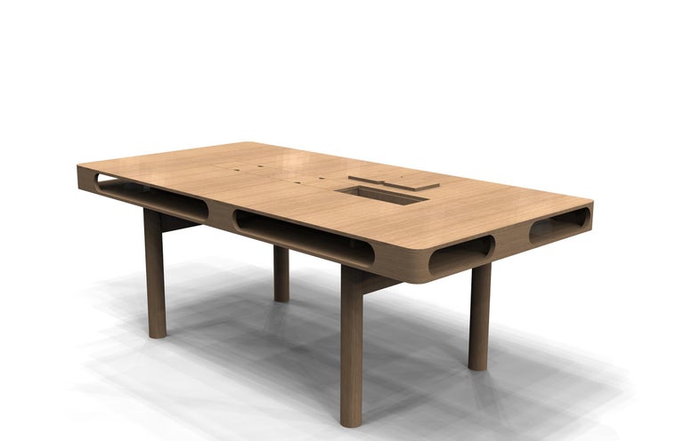 Box Table in White Oak for Dining or Conference For Sale at 1stDibs