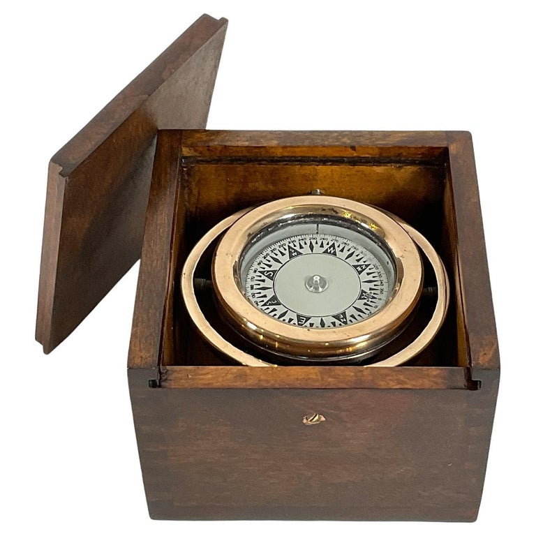 Boxed Boat Compass By Wilcox Crittendon For Sale At 1stdibs