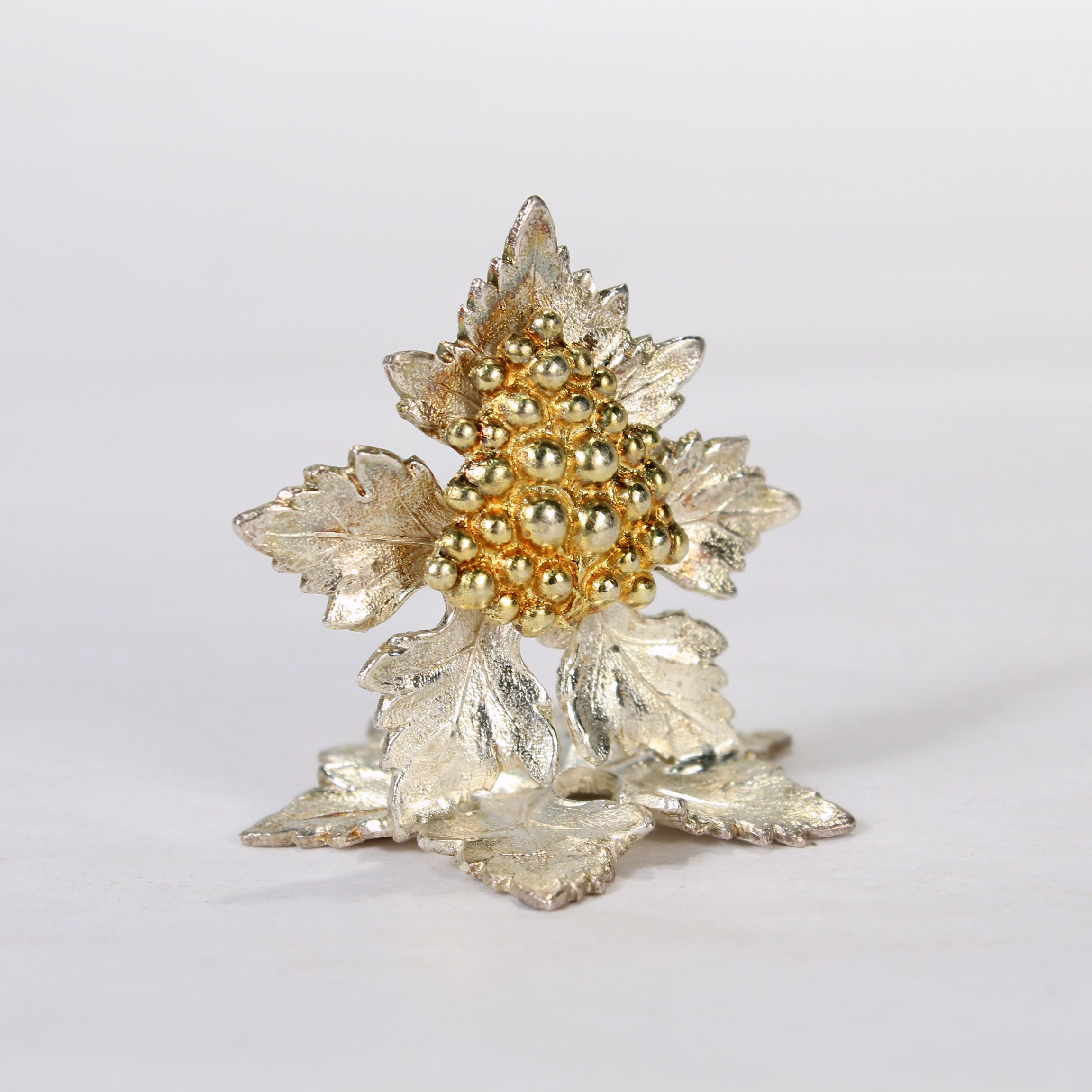 Boxed Set of 24 Garrard and Co. Sterling Silver Grapes Place Card ...