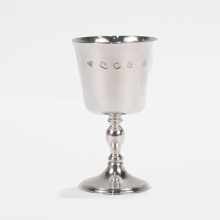 small silver goblets