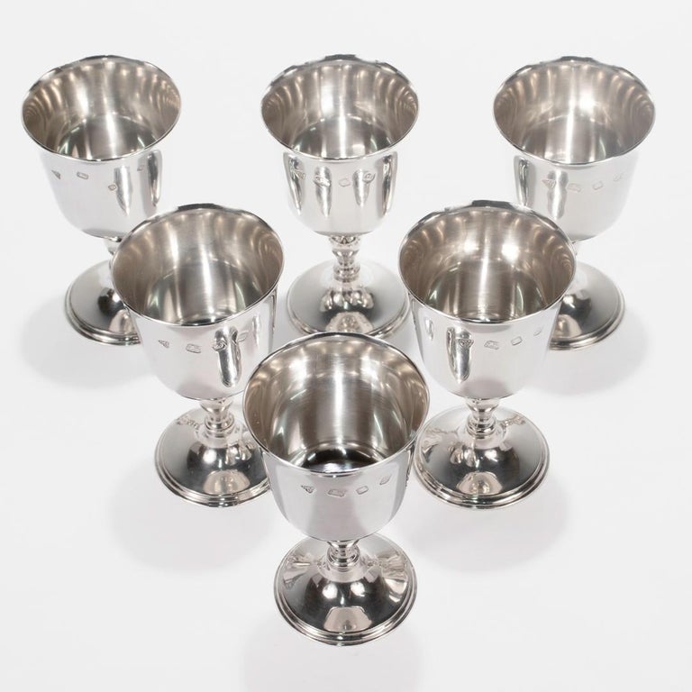 small silver goblets