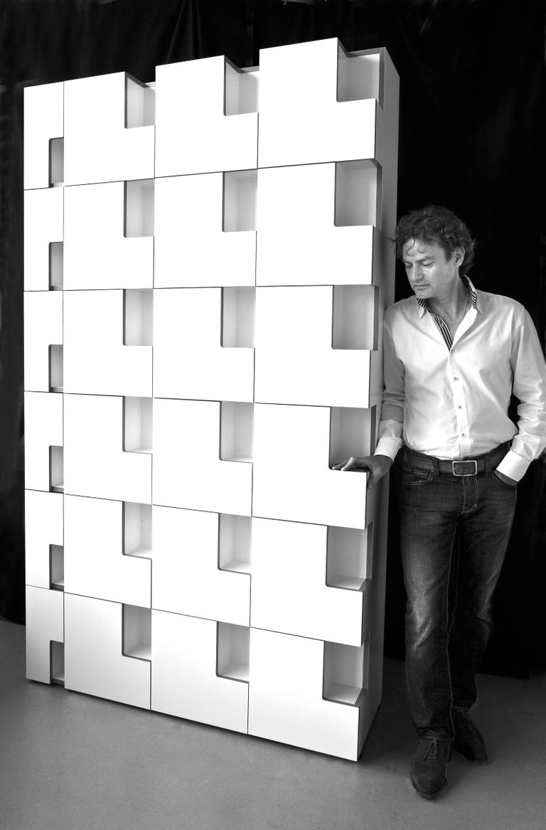 'Boxer', Cabinet with Hand Painted Lining, Architectural Shapes For ...