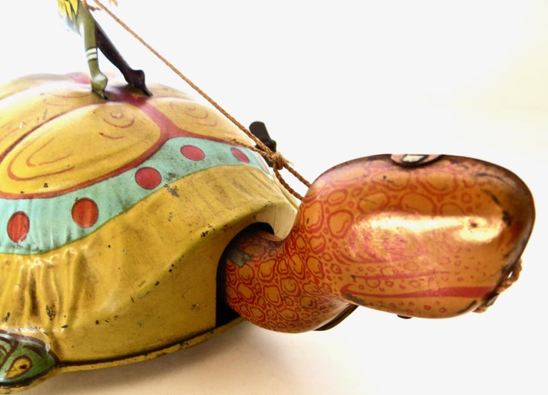 "Boy Riding A Turtle" Wind-Up Toy; by J. Chein, Circa 1930's For Sale ...