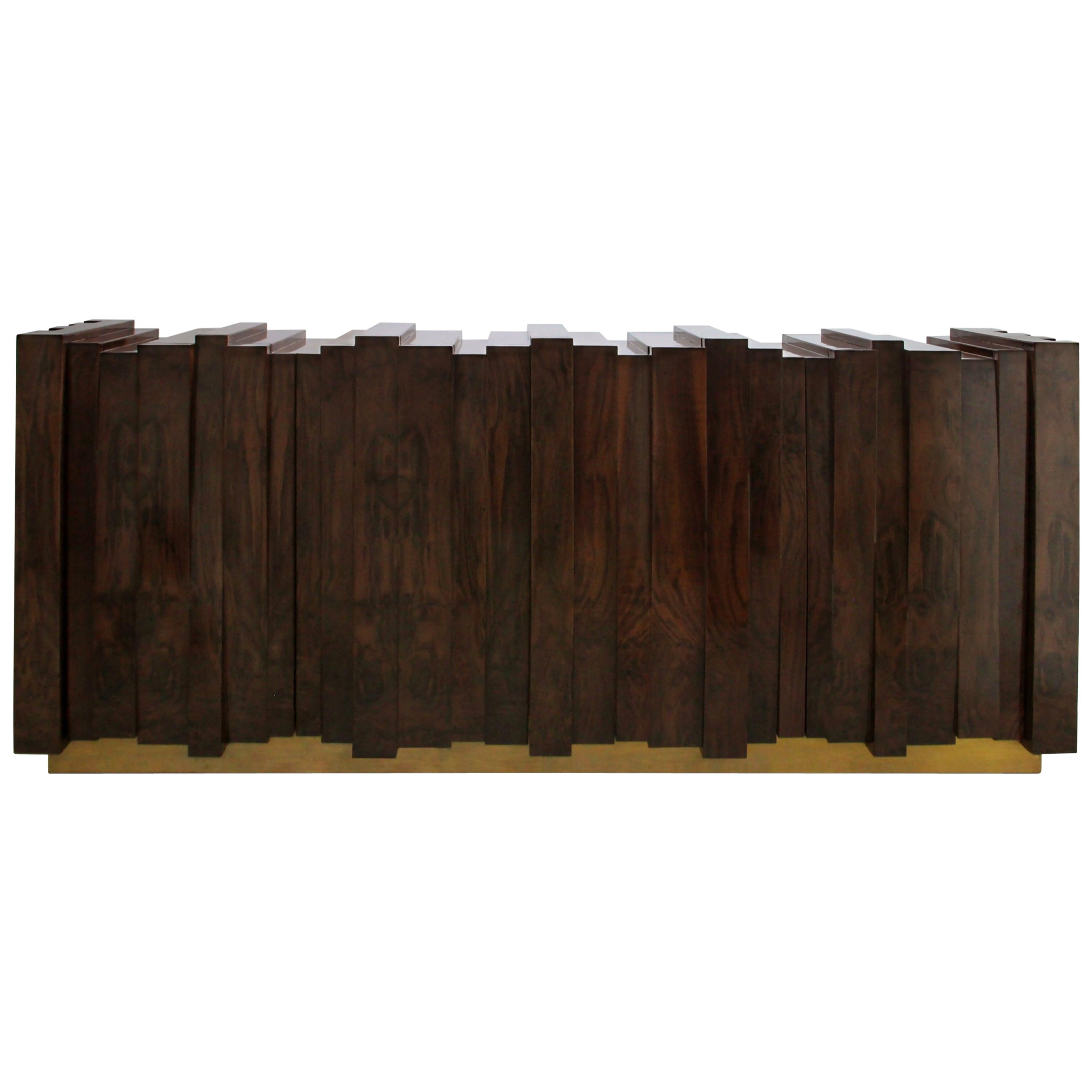 New Design Sideboard in Wood with Walnut Root Veneer For Sale at 1stDibs