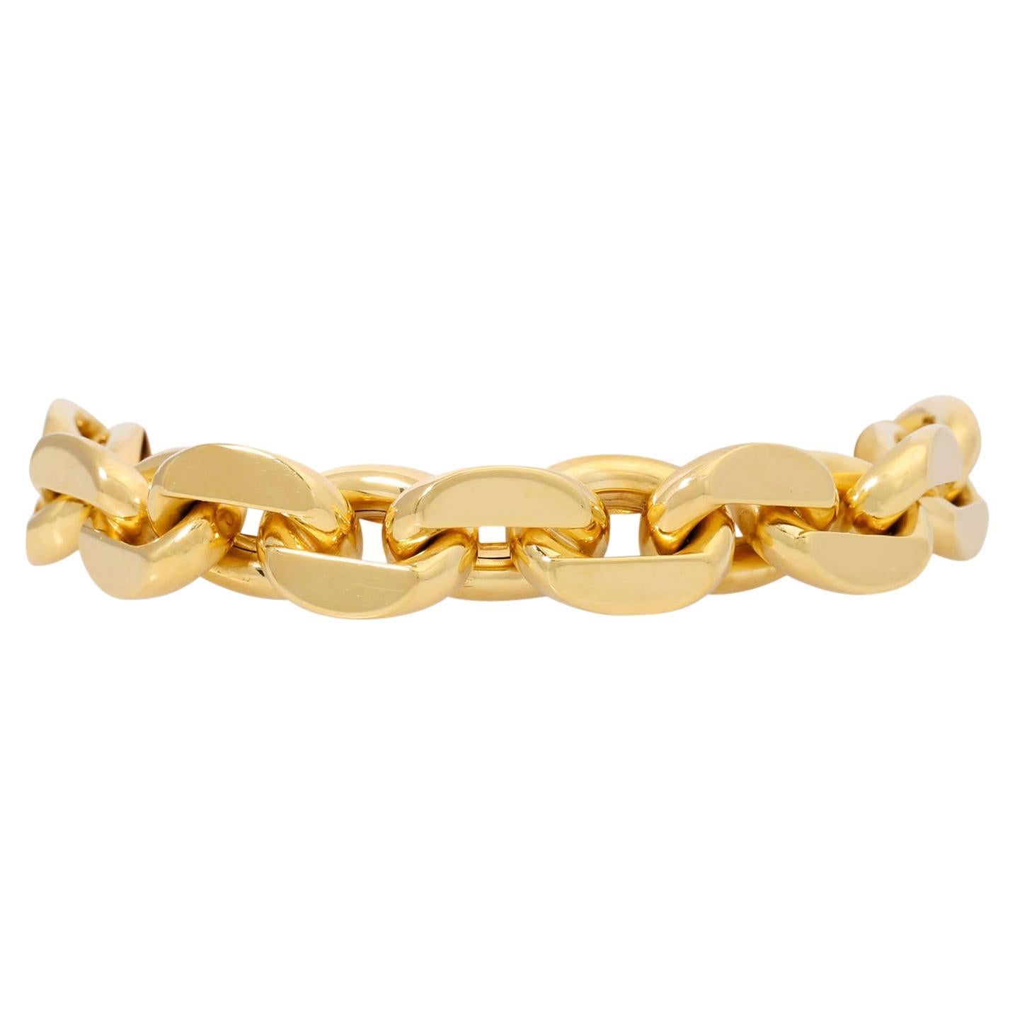 Wide Bracelet, Made of 12-Light Fox Tail Chains GG/WG 18k Made with ...