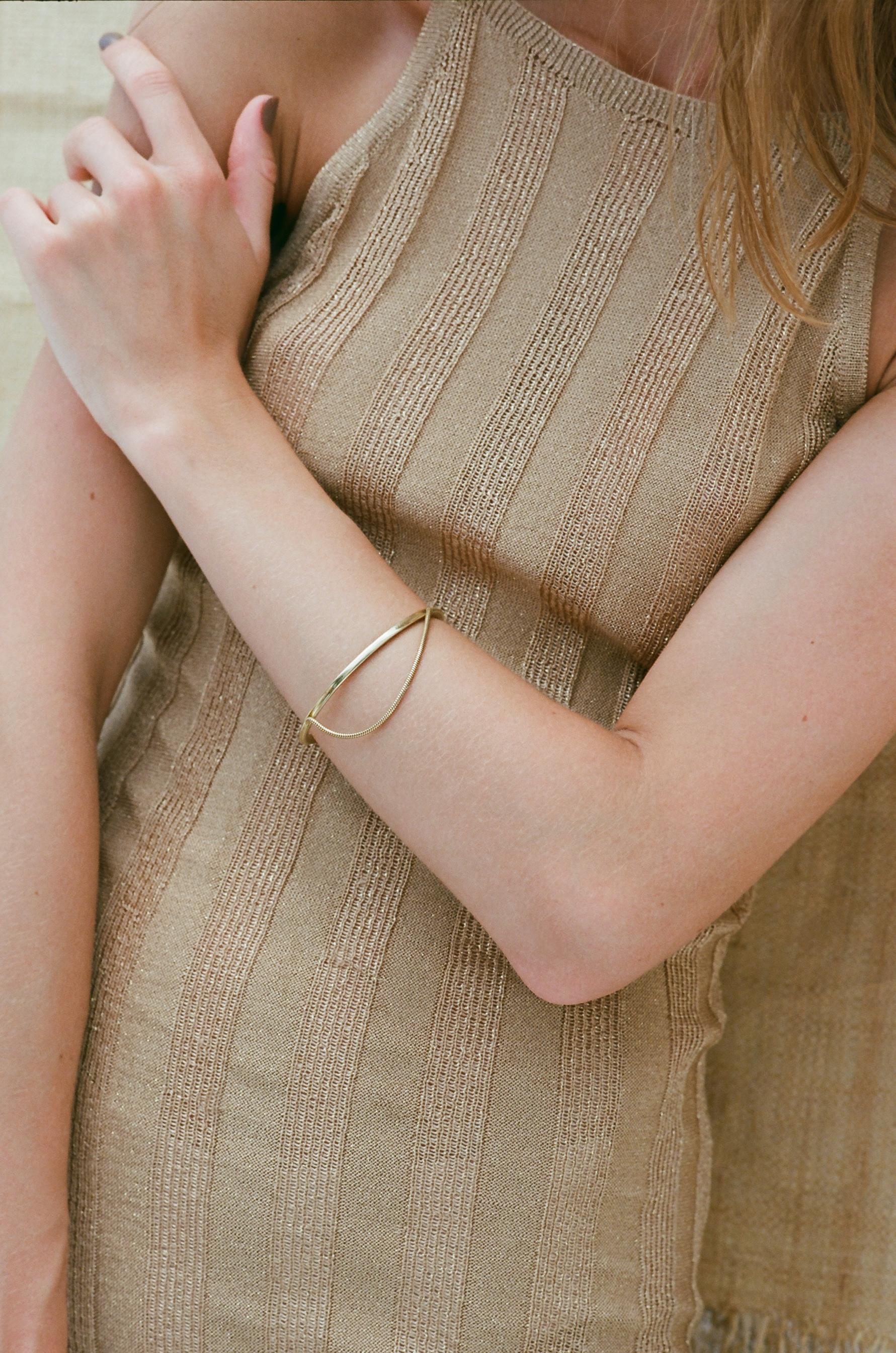 Bracelet Arm Cuff Sterling Silver Snake Chain Minimal Greek Jewelry For ...