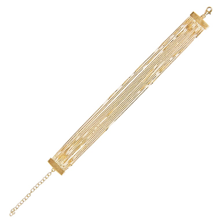 Bracelet Wide Box Chain 18 Karat Silver Gold-Plated Minimal Greek ...