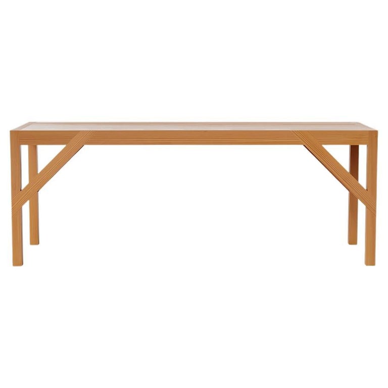 Bracket Bench Warm Brown Pine For Sale at 1stDibs