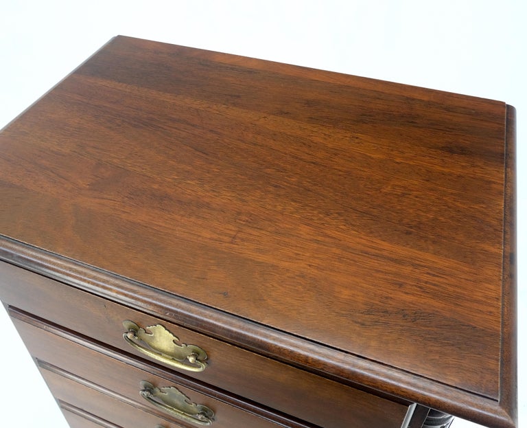 Bracket Feet Mahogany 6 Drawers Brass Pulls Tall Lingerie Chest Dresser ...
