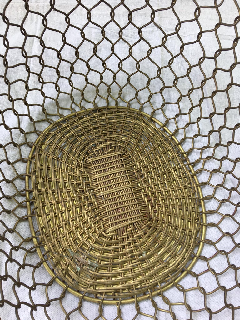 Braided Brass Basket For Sale at 1stDibs