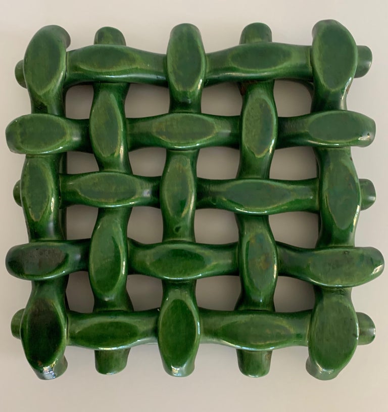 Braided Ceramic Trivet from Portugal For Sale at 1stDibs