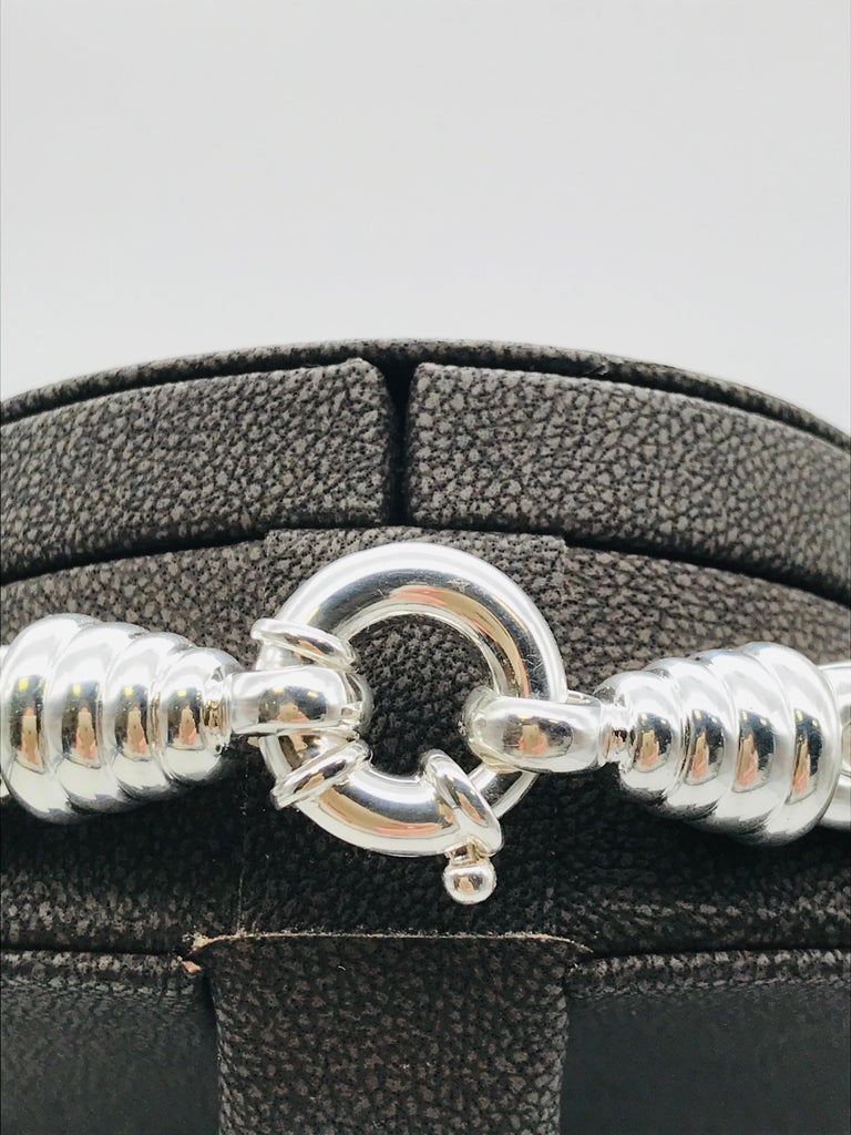 Braided Mesh Silver Necklace at 1stDibs