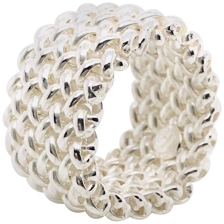 Braided Silver Ring For Sale at 1stDibs