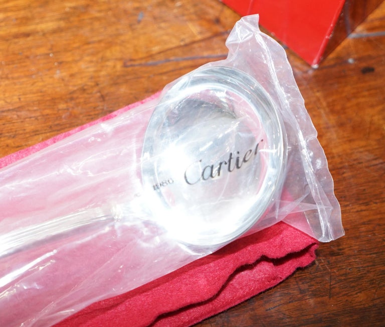 Brand New and Boxed Large Cartier Solid Sterling Silver and Gold Soup ...