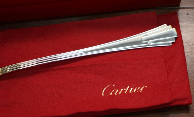 Brand New and Boxed Large Cartier Solid Sterling Silver and Gold Soup ...