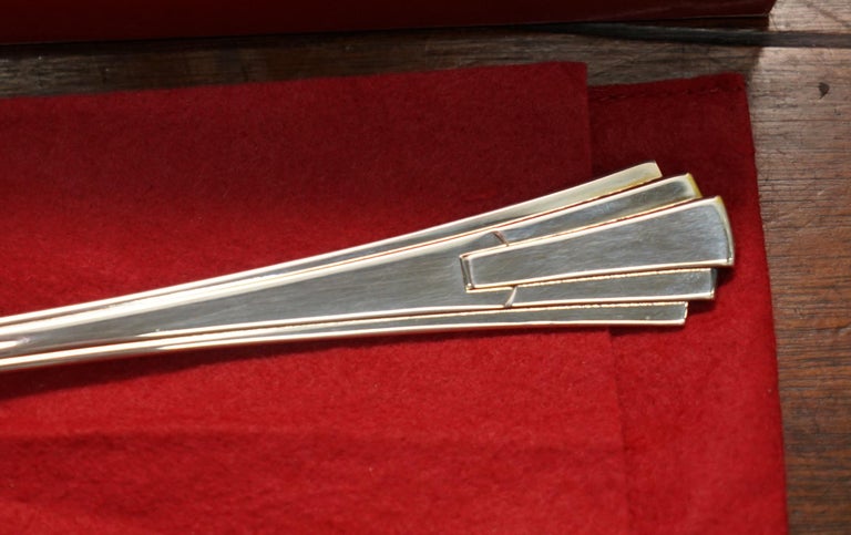 Brand New and Boxed Large Cartier Solid Sterling Silver and Gold Soup ...