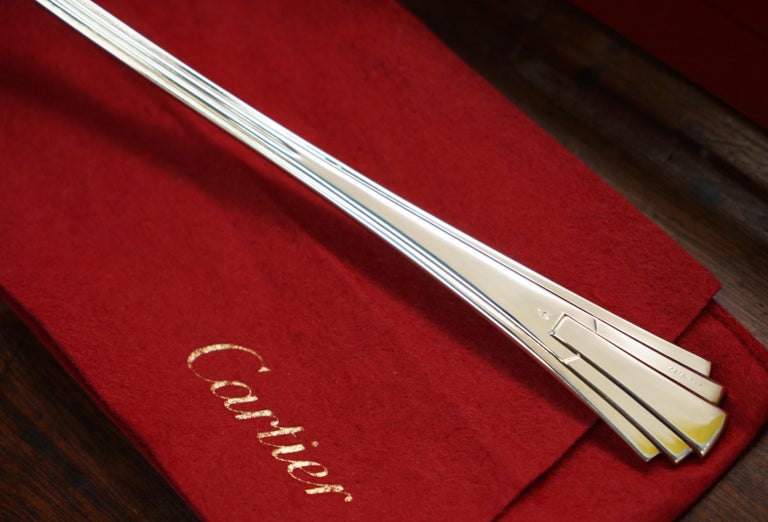 Brand New and Boxed Large Cartier Solid Sterling Silver and Gold Soup ...