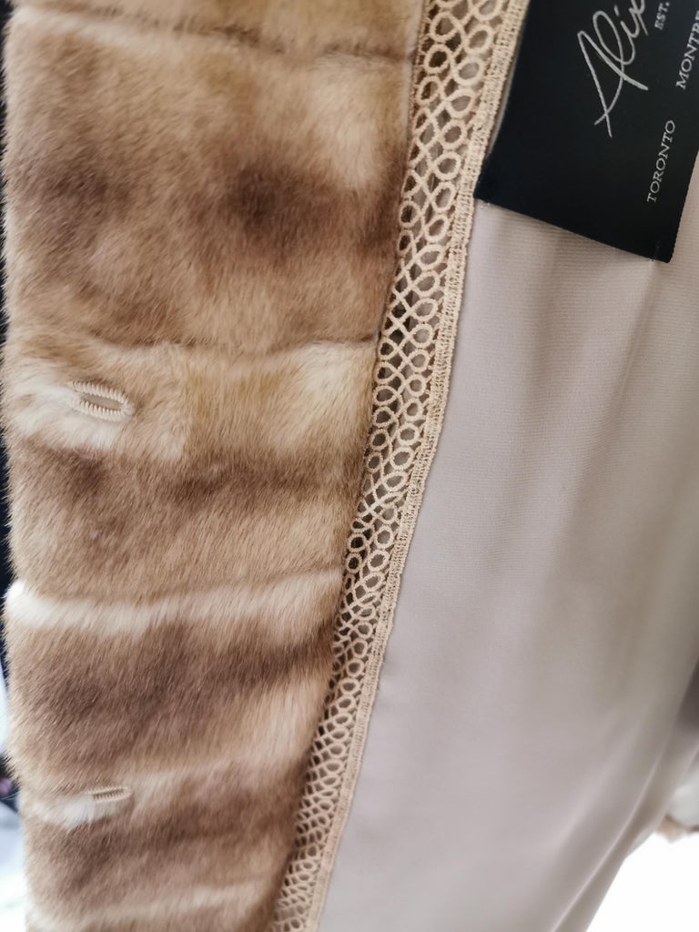 Brand New Dennis Basso Ermine Sable Fur Coat (Size 6-8/S) For Sale at ...