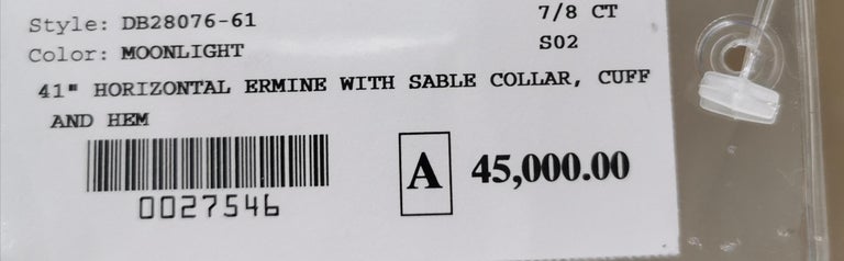 Brand New Dennis Basso Ermine Sable Fur Coat (Size 6-8/S) For Sale at ...