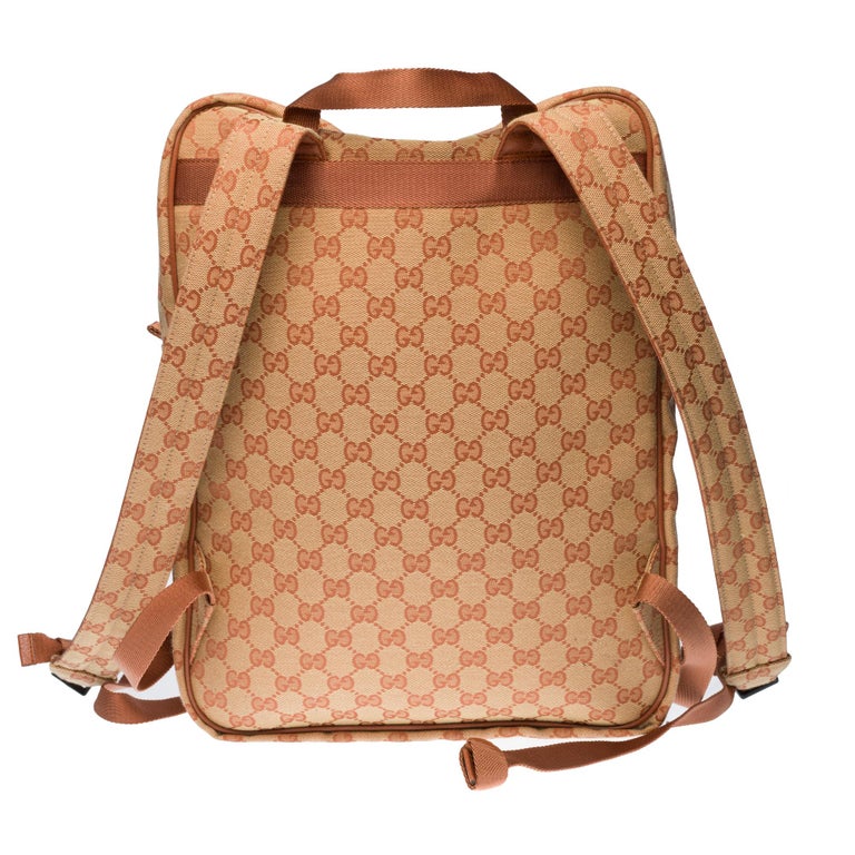 Brand New- Gucci GG NY Yankees Backpack in brown canvas at 1stDibs ...