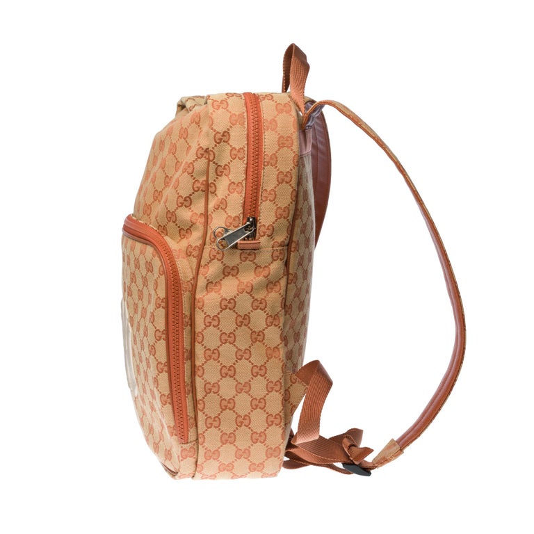 Brand New- Gucci GG NY Yankees Backpack in brown canvas For Sale at ...