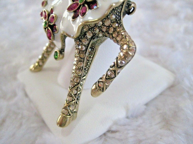 Brand New Heidi Daus Bella Donner Deer Crystal Accented and Enamel Pin ...