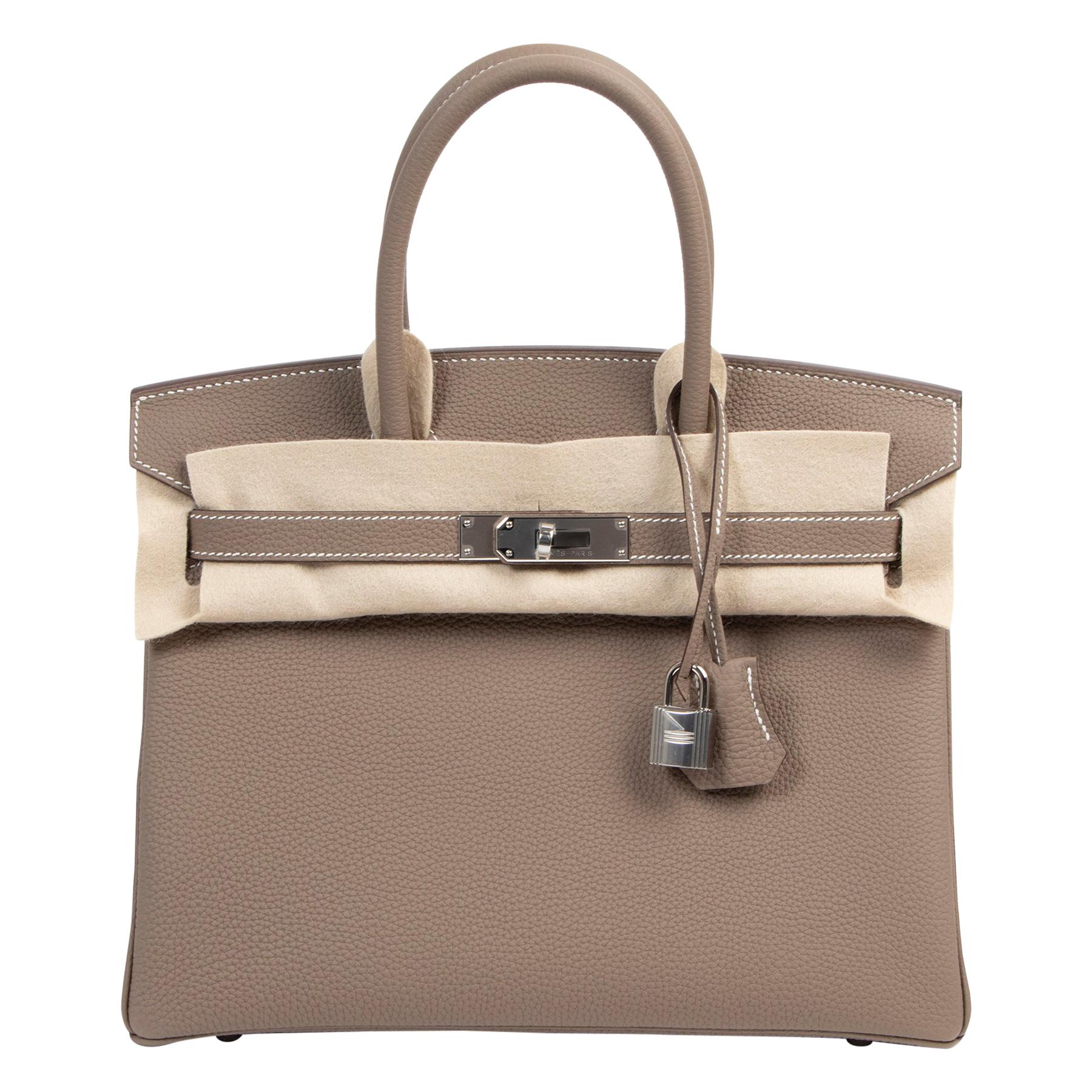 Brand New Hermès Birkin 30 Etoupe Togo PHW For Sale at 1stDibs | birkin ...