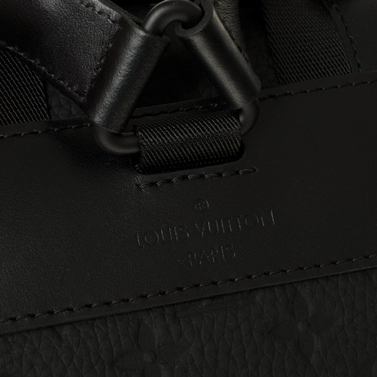 Black Embossed Lv Backpack | semashow.com