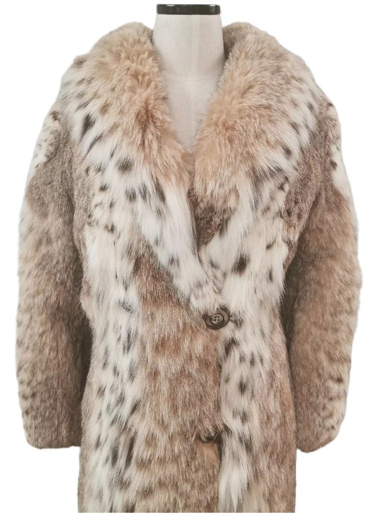 Brand new Vintage lynx fur coat size 4-6 For Sale at 1stDibs