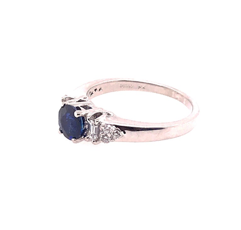 Brand New Sapphire Diamond Engagement Ring 1.36ct Platinum Ajoure For ...