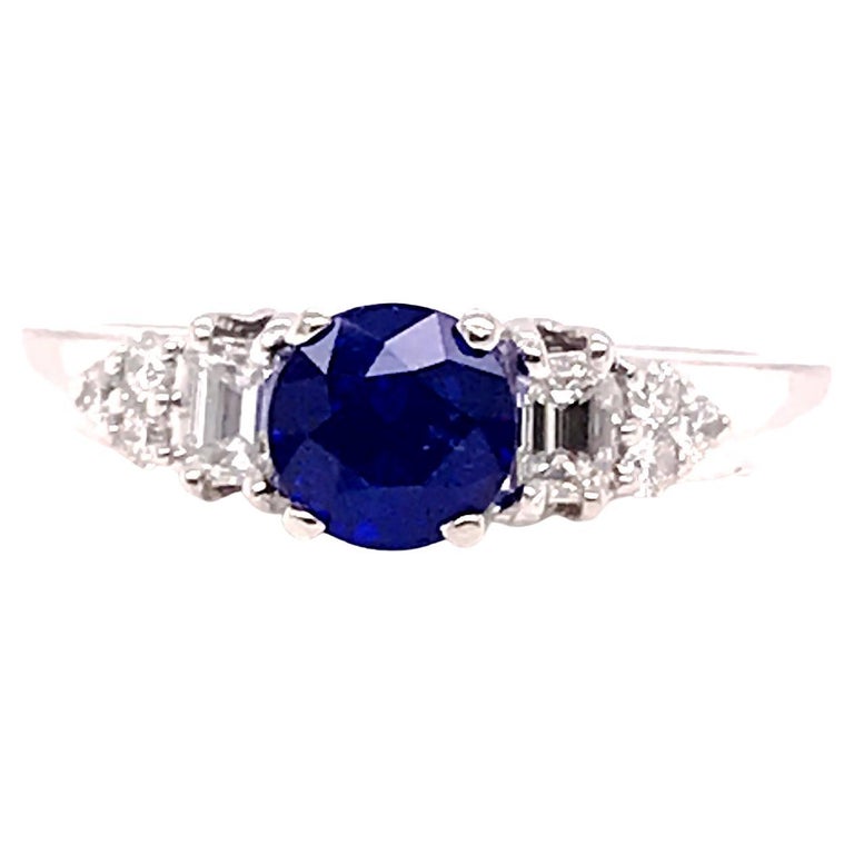 Brand New Sapphire Diamond Engagement Ring 1.36ct Platinum Ajoure For ...