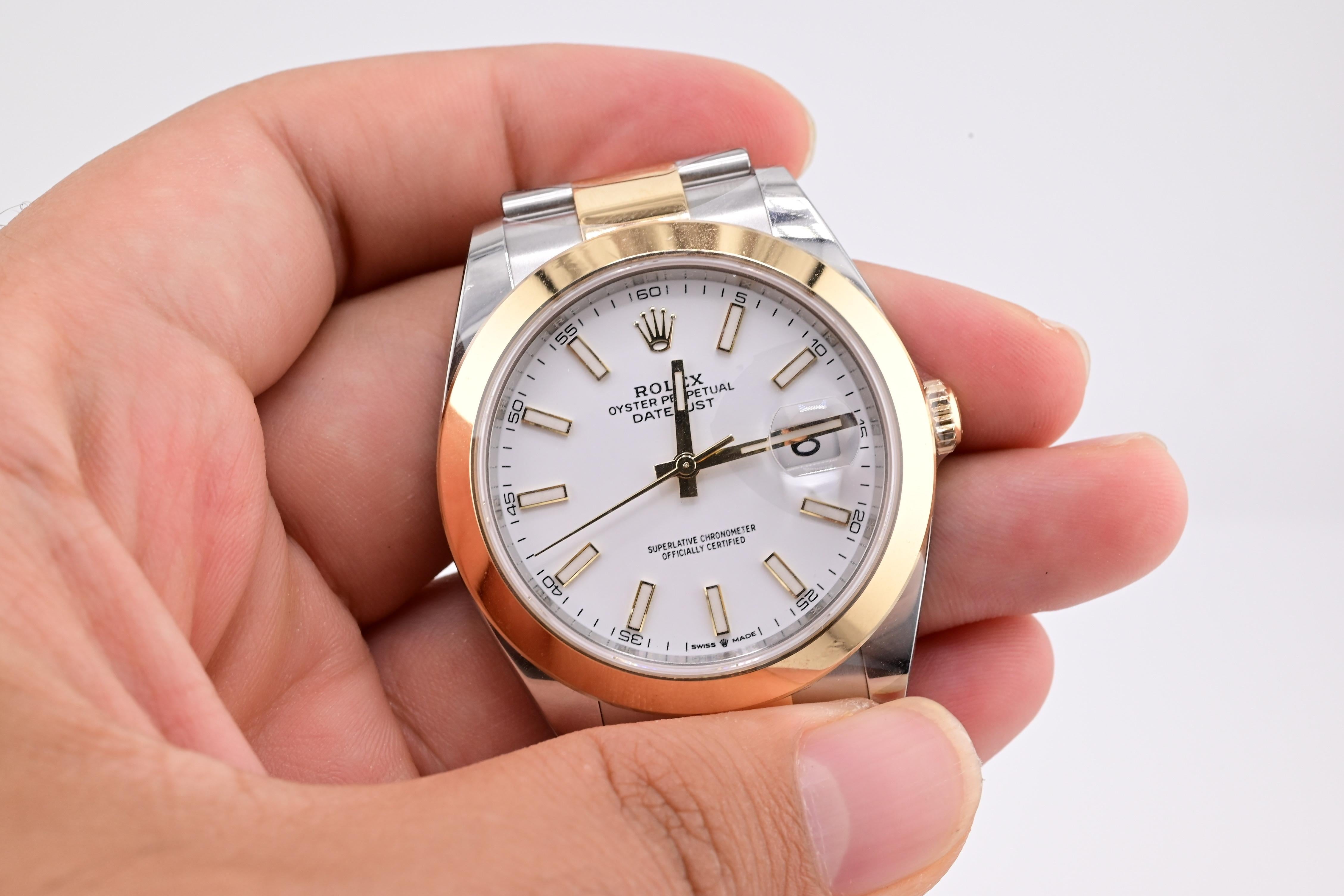 Brand New Unworn 126303 Rolex Datejust Two Tone White Dial With Card ...