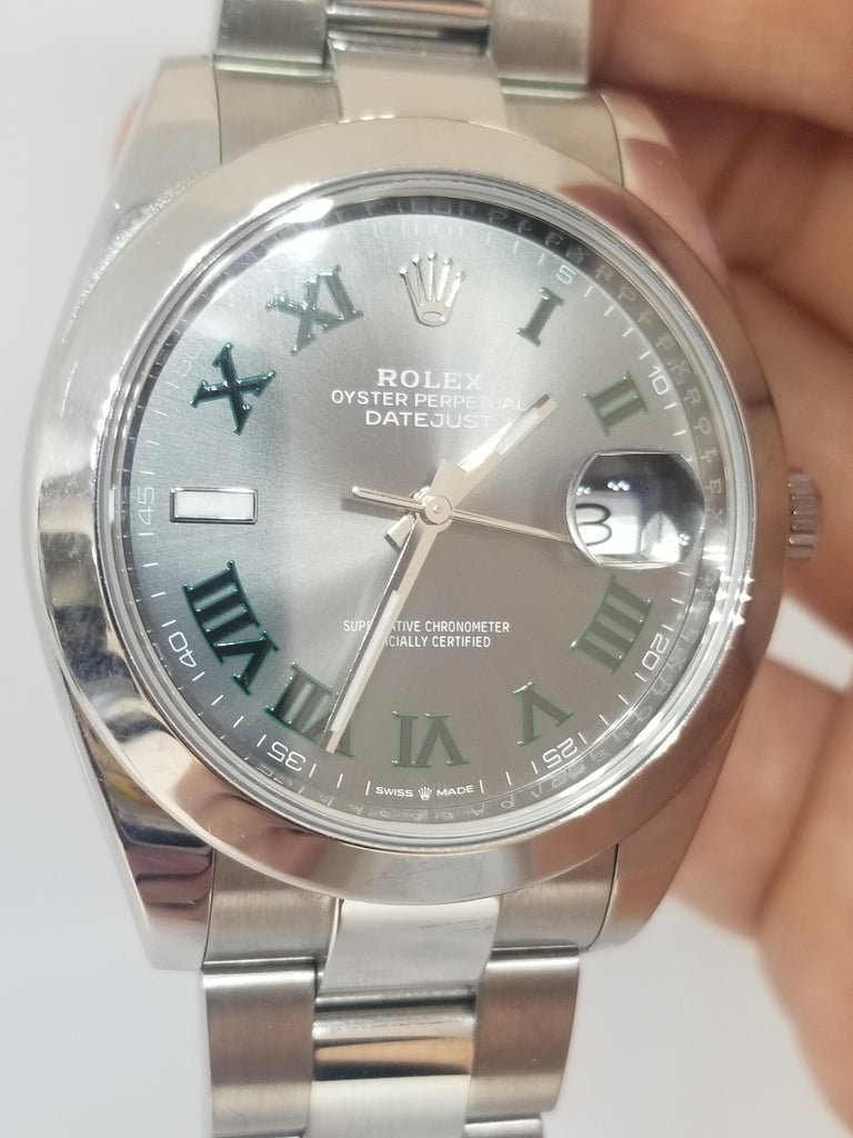 Rolex Wimbledon Datejust Oyster Bracelet Model 126300 For Sale at 1stDibs