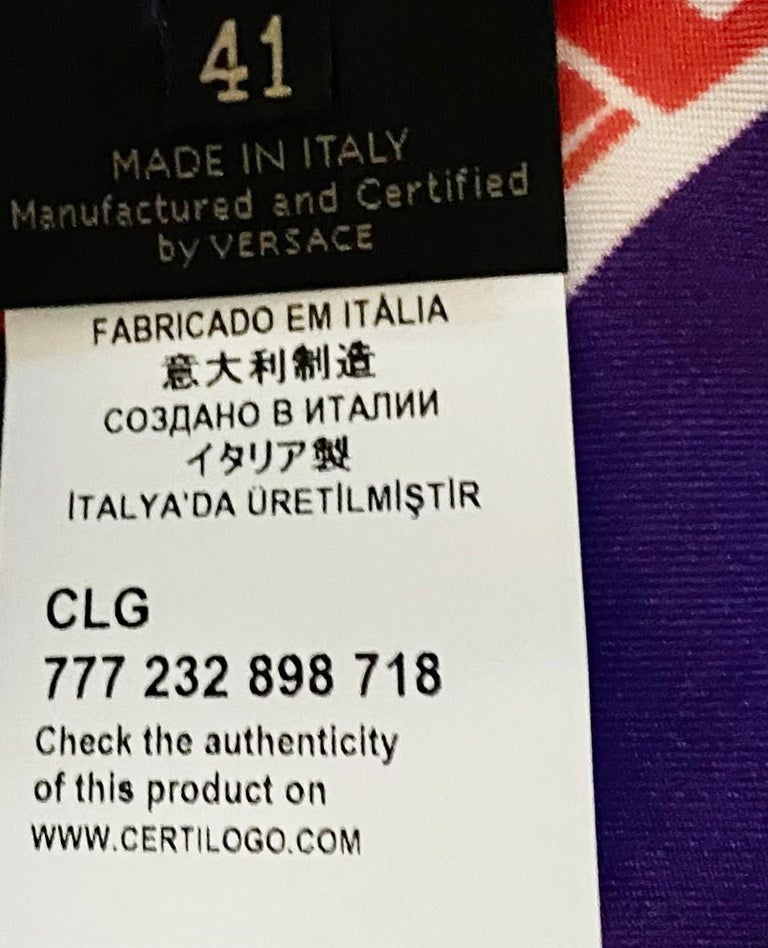 BRAND NEW VERSACE CUBA PRINT 100% SILK SHIRT for MEN For Sale at ...