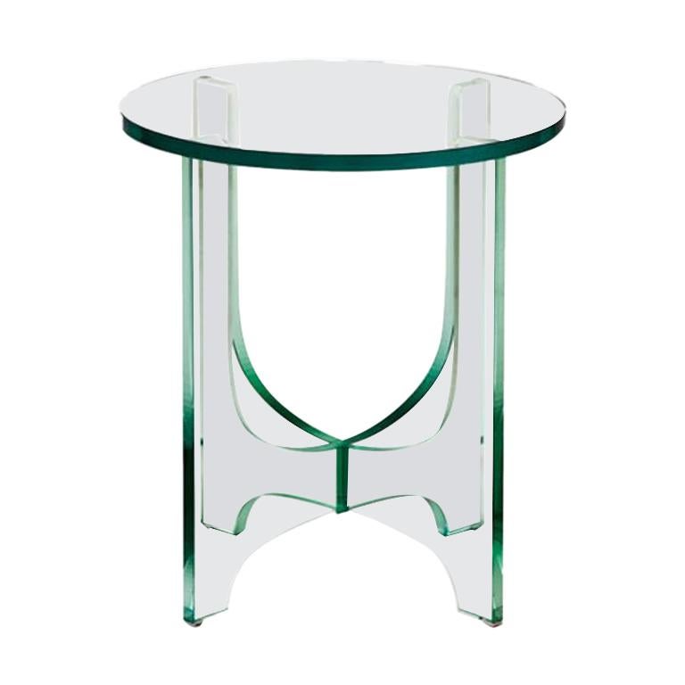 Brasília Brazilian Contemporary Glass Corner Table by Lattoog, Bigger ...