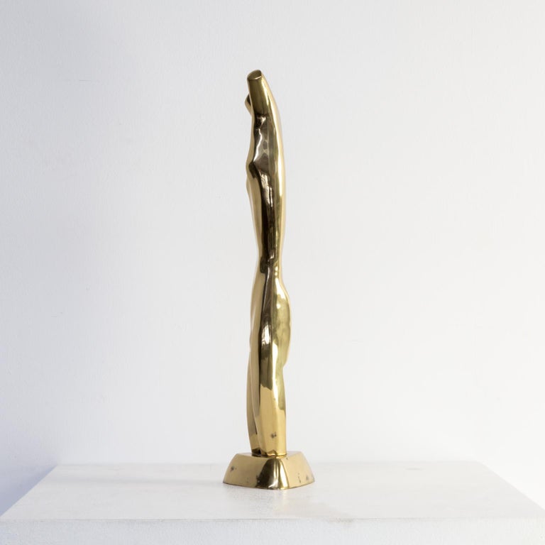 Brass Abstract Venus Sculpture by Carbonell For Sale at 1stDibs