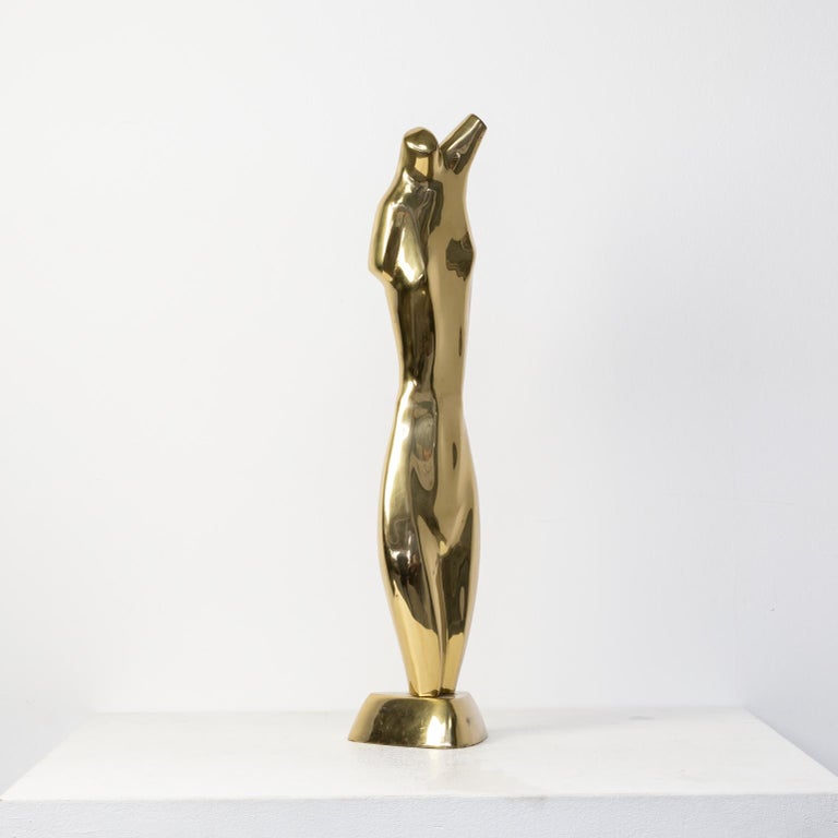 Brass Abstract Venus Sculpture by Carbonell For Sale at 1stDibs