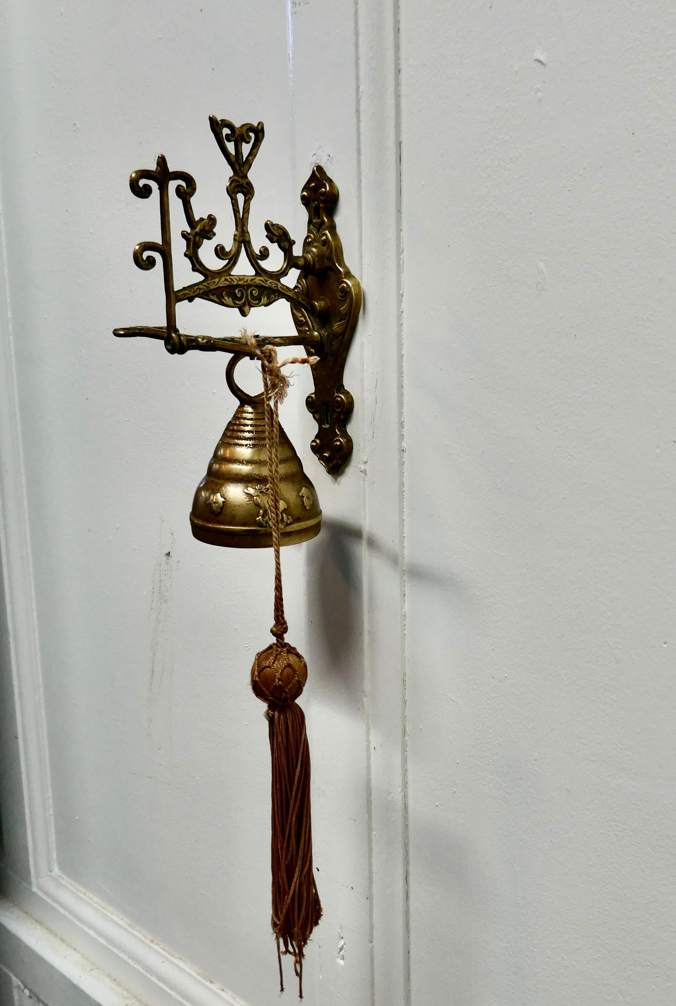 Brass Alpine Outdoor Bell with Hanging Bracket at 1stDibs