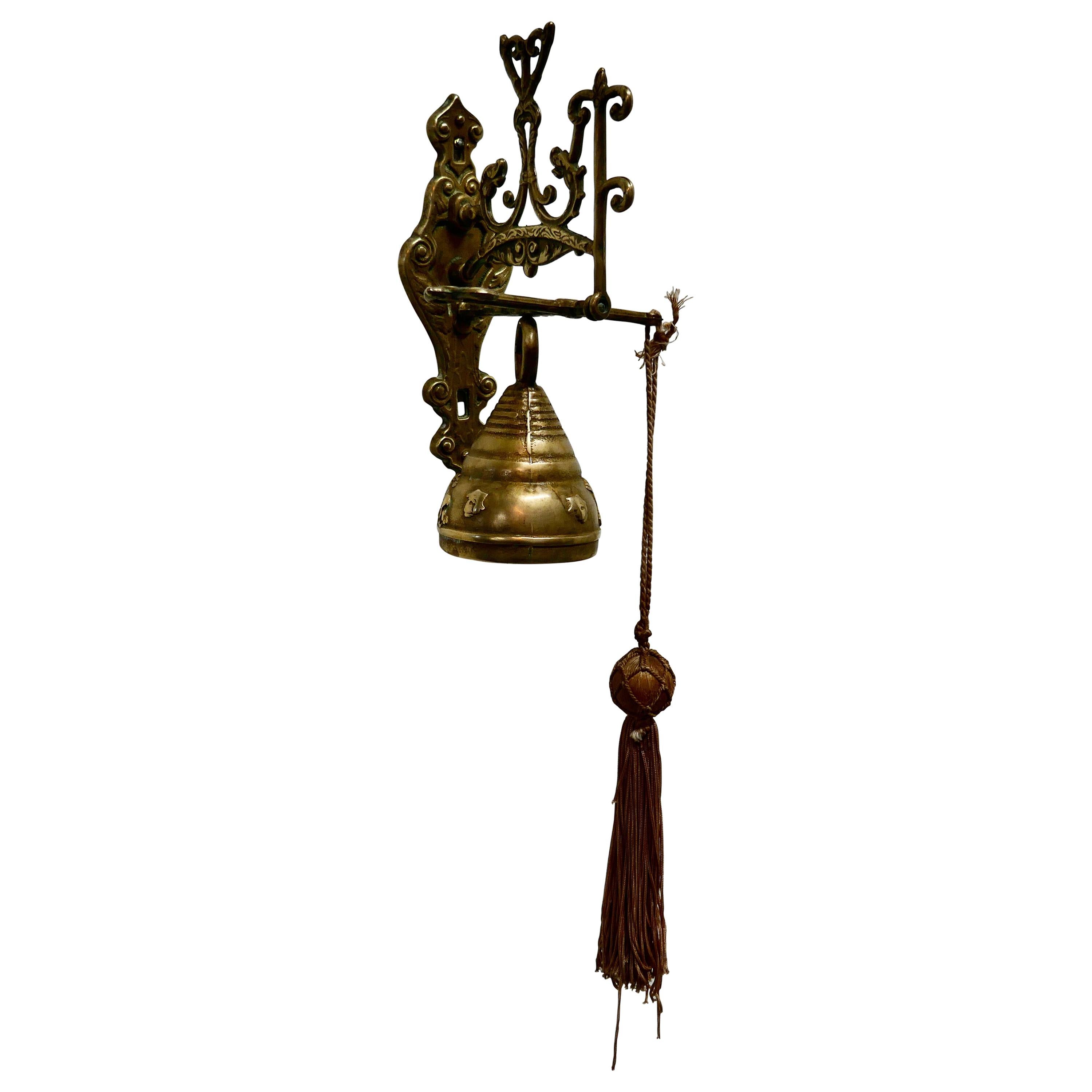 Brass Alpine Outdoor Bell with Hanging Bracket at 1stDibs